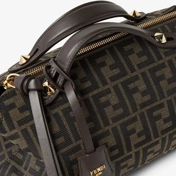 Fendi By The Way Soft Medium Ff Zucca Jacquard And Leather Bag - [brown]